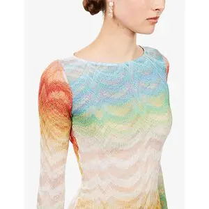 Missoni Gradient Raschel-knit Mini Dress