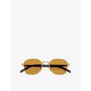 Prada Square-frame Steel Sunglasses - Gold