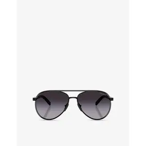 Prada Pilot-frame Metal Sunglasses - Black