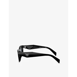 Prada Pillow-frame Acetate Sunglasses - Black