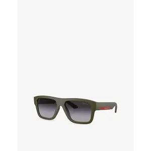 Prada Ps 04zs Square-frame Sunglasses - Green