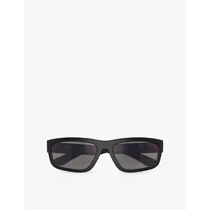 Prada Ps 05zs Rectangular Sunglasses - Black