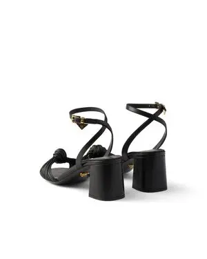Prada Leather Sandals - Black