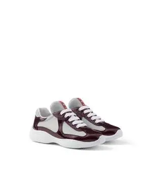 Prada America's Cup Biker Fabric Sneakers Red