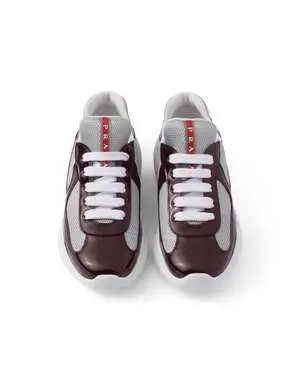 Prada America's Cup Biker Fabric Sneakers - Red