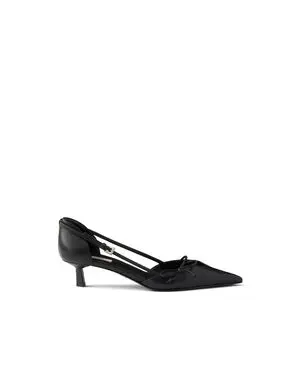 Prada Leather Open-side Pumps - Black