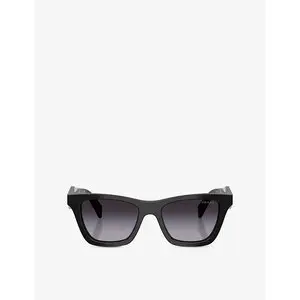 Prada Butterfly-frame Acetate Sunglasses - Black
