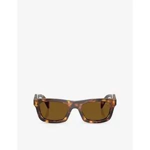 Prada Pillow-frame Acetate Sunglasses - Brown
