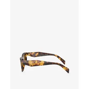Prada Pillow-frame Acetate Sunglasses - Brown