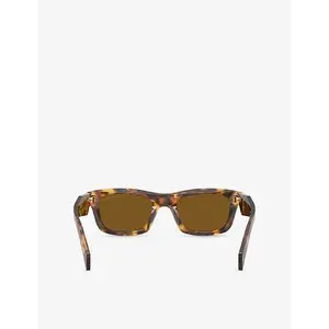 Prada Pillow-frame Acetate Sunglasses - Brown