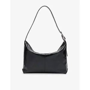 Whistles Ring-embellished Leather Shoulder Bag - Black