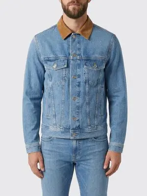 Jacob Cohen Denim Jacket With Suede Collar - Gnawed Blue