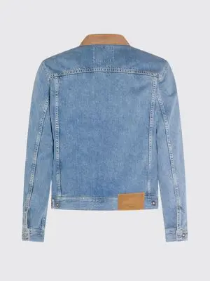 Jacob Cohen Denim Jacket With Suede Collar - Gnawed Blue