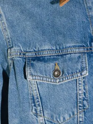 Jacob Cohen Denim Jacket With Suede Collar - Gnawed Blue