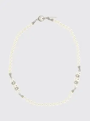 Alessandra Rich And Crystal Necklace - Pearl