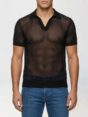 TOM FORD Cotton And Silk Polo Shirt - Black