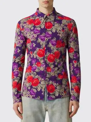 Acne Studios Viscose Shirt With Floral Print - Red