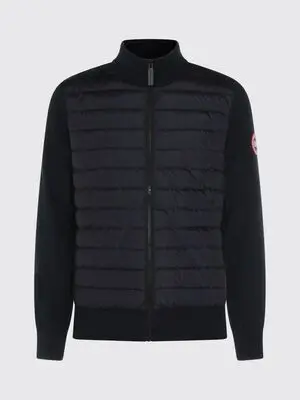 Canada Goose Wool Cardigan With Quilted Panels And Logo Patch