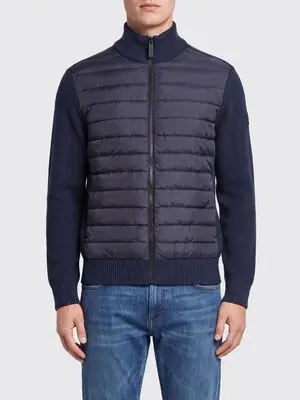 Canada Goose Wool Cardigan With Quilted Panels And Logo Patch