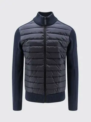 Canada Goose Wool Cardigan With Quilted Panels And Logo Patch