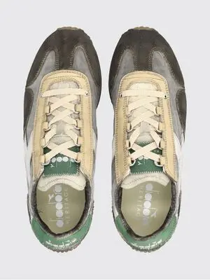 DIADORA Equipe Dirty Suede And Canvas Sneakers - Dove Grey