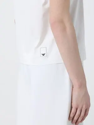 Emporio Armani Cotton T-shirt With Chest Pocket - White