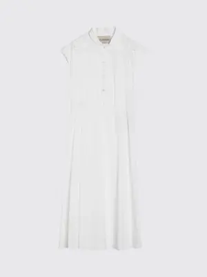 Valentino Garavani Cotton Chemisier Dress With Lace Inserts