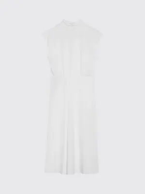 Valentino Garavani Cotton Chemisier Dress With Lace Inserts