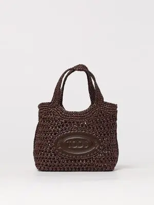 TOD'S Tod's Raffia Shopper Bag Dark