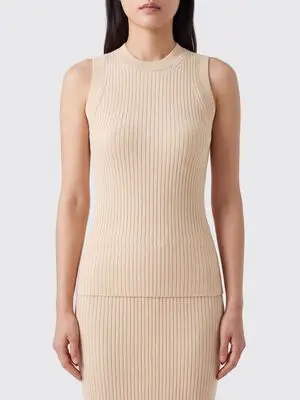 Sportmax Sleeveless Ribbed Knit Top - Beige