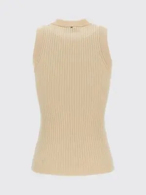 Sportmax Sleeveless Ribbed Knit Top - Beige