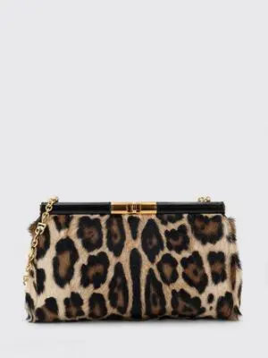 Dolce & Gabbana Marlene Animal Print Pony Skin Shoulder Bag - Brown