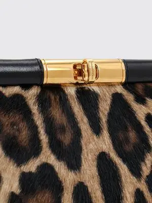 Dolce & Gabbana Marlene Animal Print Pony Skin Shoulder Bag - Brown