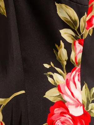 Dolce & Gabbana Viscose Midi Dress With Floral Print