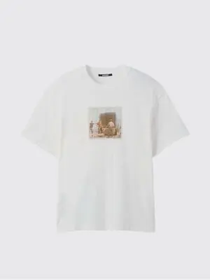Jacquemus Cotton Blend Crewneck T-shirt With Graphic Print - White
