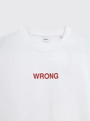 Aspesi Cotton Crew Neck T-shirt With Slogan