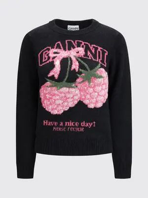GANNI Recycled Wool Blend Crew Neck Pullover