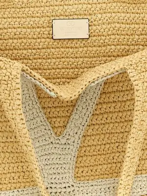 Valentino Garavani Raffia Tote Bag - Beige
