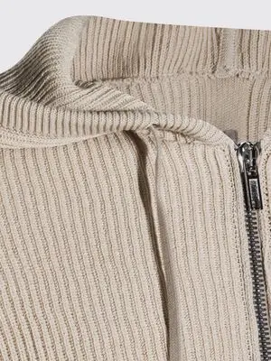 Rick Owens Wool Hooded Cardigan - Beige
