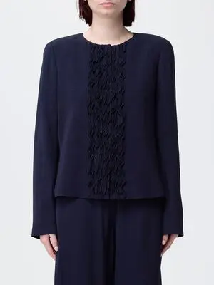 Emporio Armani Ruched Jacket - Blue