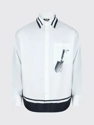 Jacquemus Cotton Shirt With Graphic Print - Blue 1