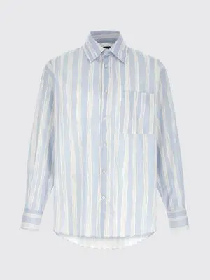 Jacquemus Cotton Shirt With Graphic Print - Blue