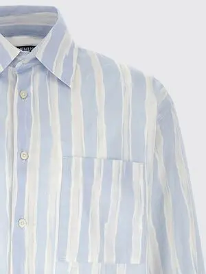 Jacquemus Cotton Shirt With Graphic Print - Blue