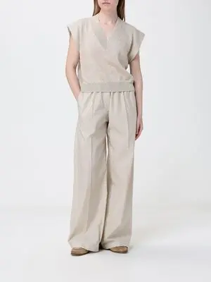 Brunello Cucinelli Wide Leg Trousers - Cream