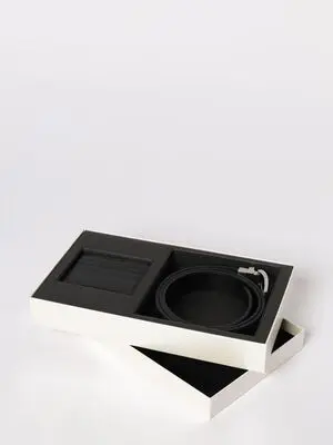 Emporio Armani Leather Belt And Cardholder Set