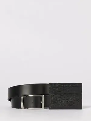 Emporio Armani Leather Belt And Cardholder Set