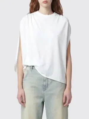 DARKPARK Asymmetrical Cotton Jersey Blouse - White