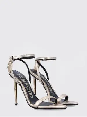 TOM FORD Metallic Heeled Sandals - Gold