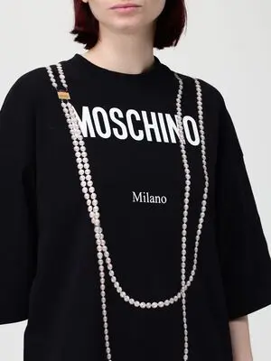 Moschino Cotton Logo Print T-shirt Mini Dress