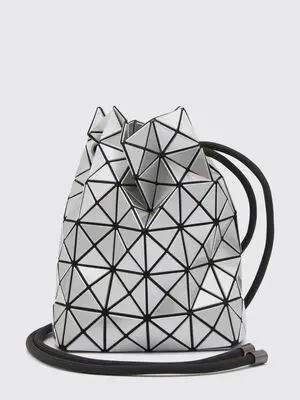 Issey Miyake Bao Bao Issey Miyake Wring Bucket Bag In PVC And Nylon Silver